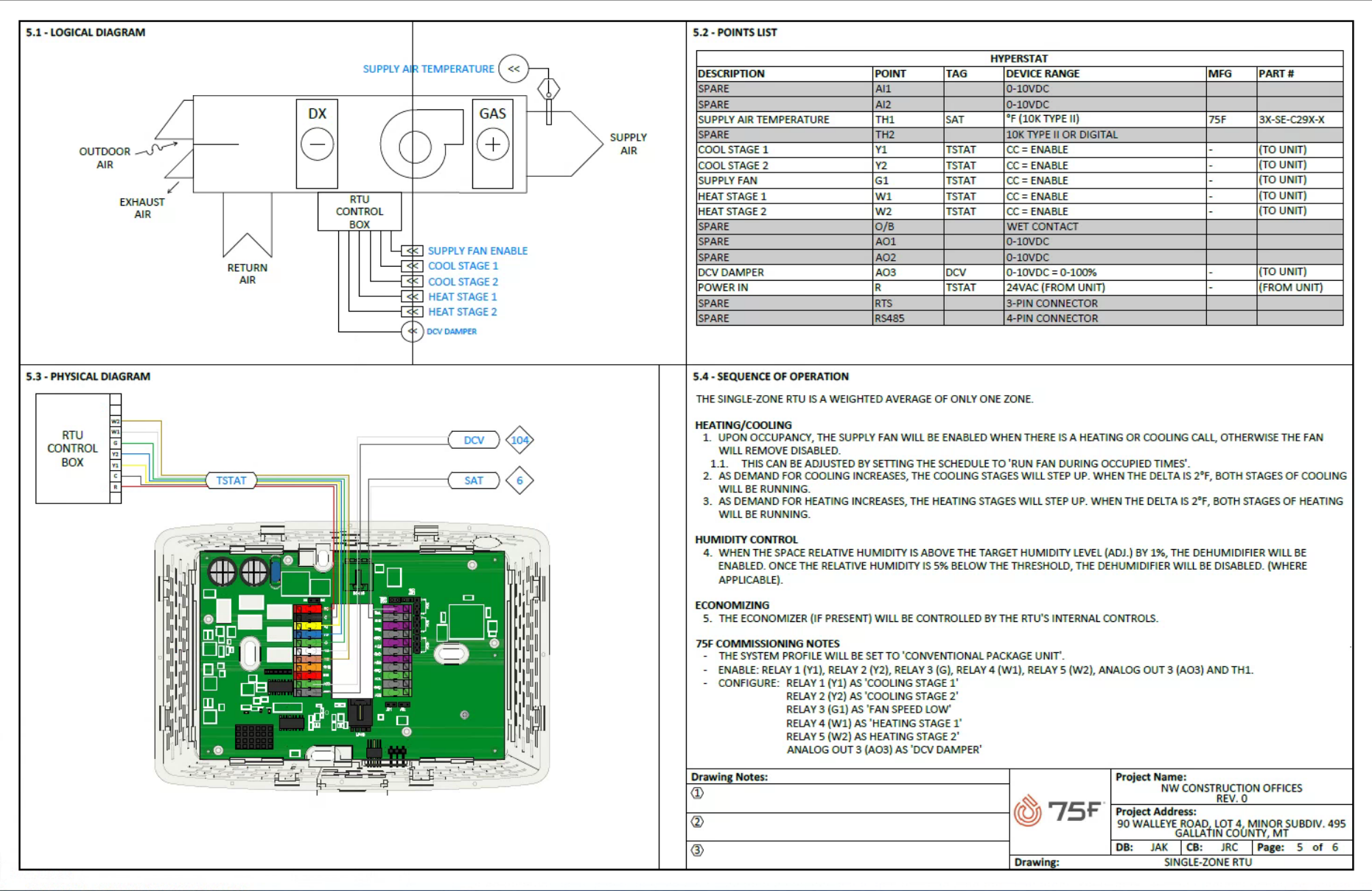 Application Note : Controlling an RTU with Siemens POL 220 Economizer with a Hyperstat – Airoverse