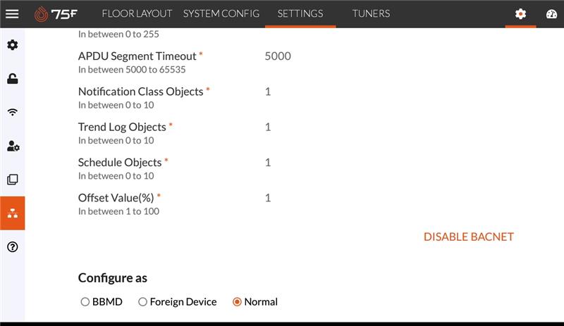 CCU as BACnet IP Server – Airoverse