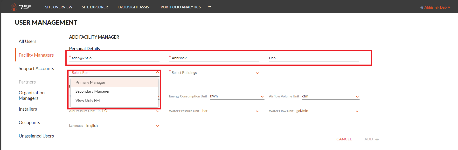 User Management- Internal – Airoverse